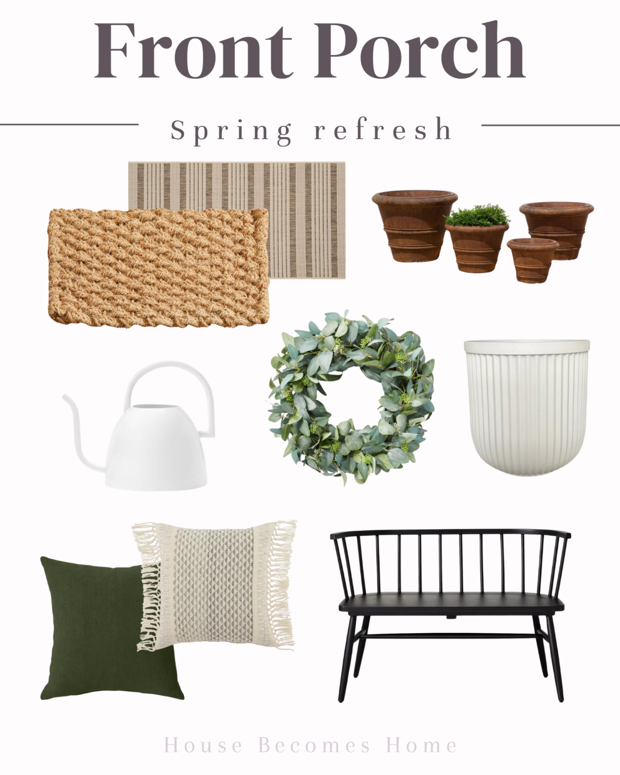 Front Porch Spring Refresh - House Becomes Home Interiors